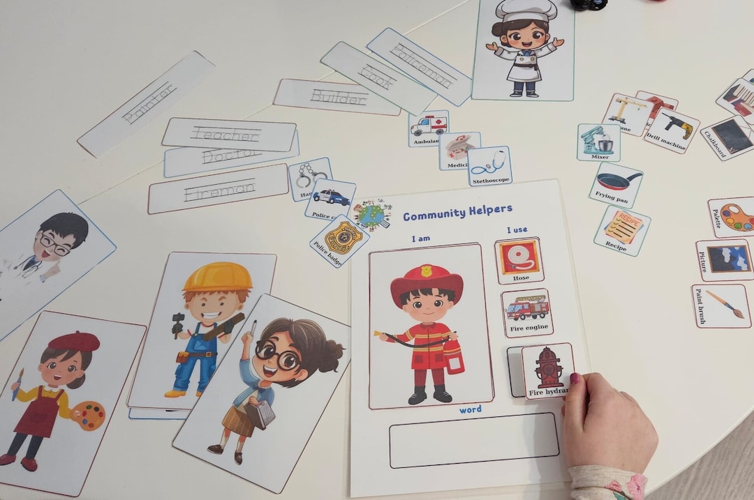 Community Helpers Printable, Montessori Activity (PDF Download) - Etsy