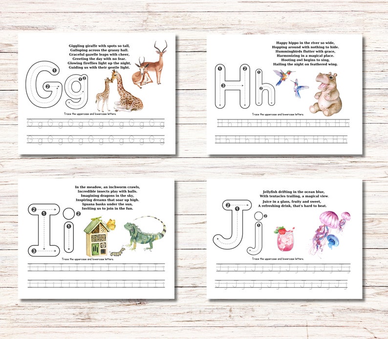 Alphabet Poems & Letter Tracing Worksheet – Homeschool Printable (PDF ...