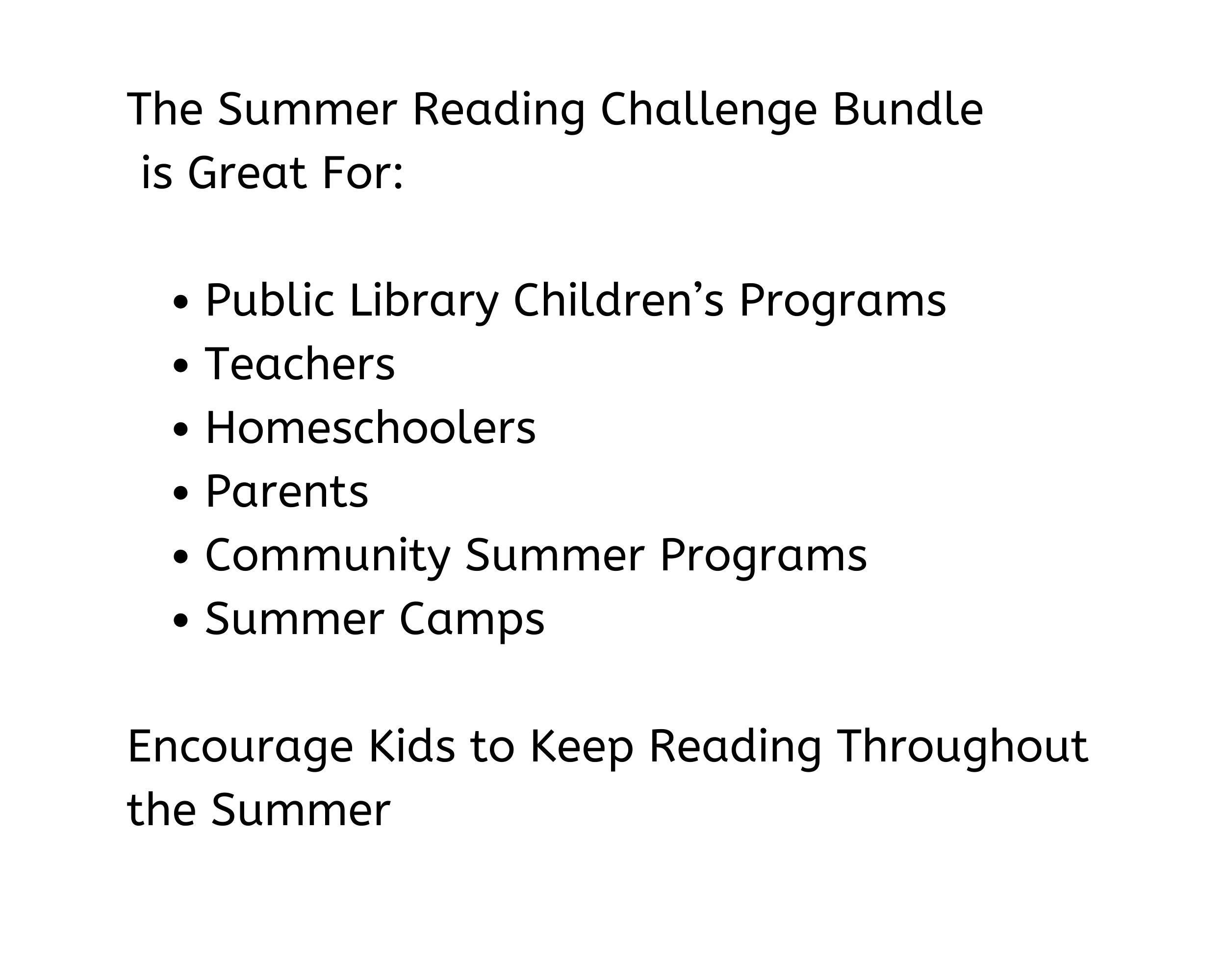 Printable Summer Reading Challenge Tear off Sheets and Reading Log for ...