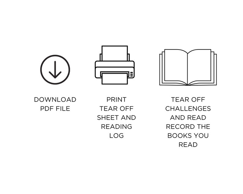 Printable Summer Reading Challenge Tear off Sheets and Reading Log for ...