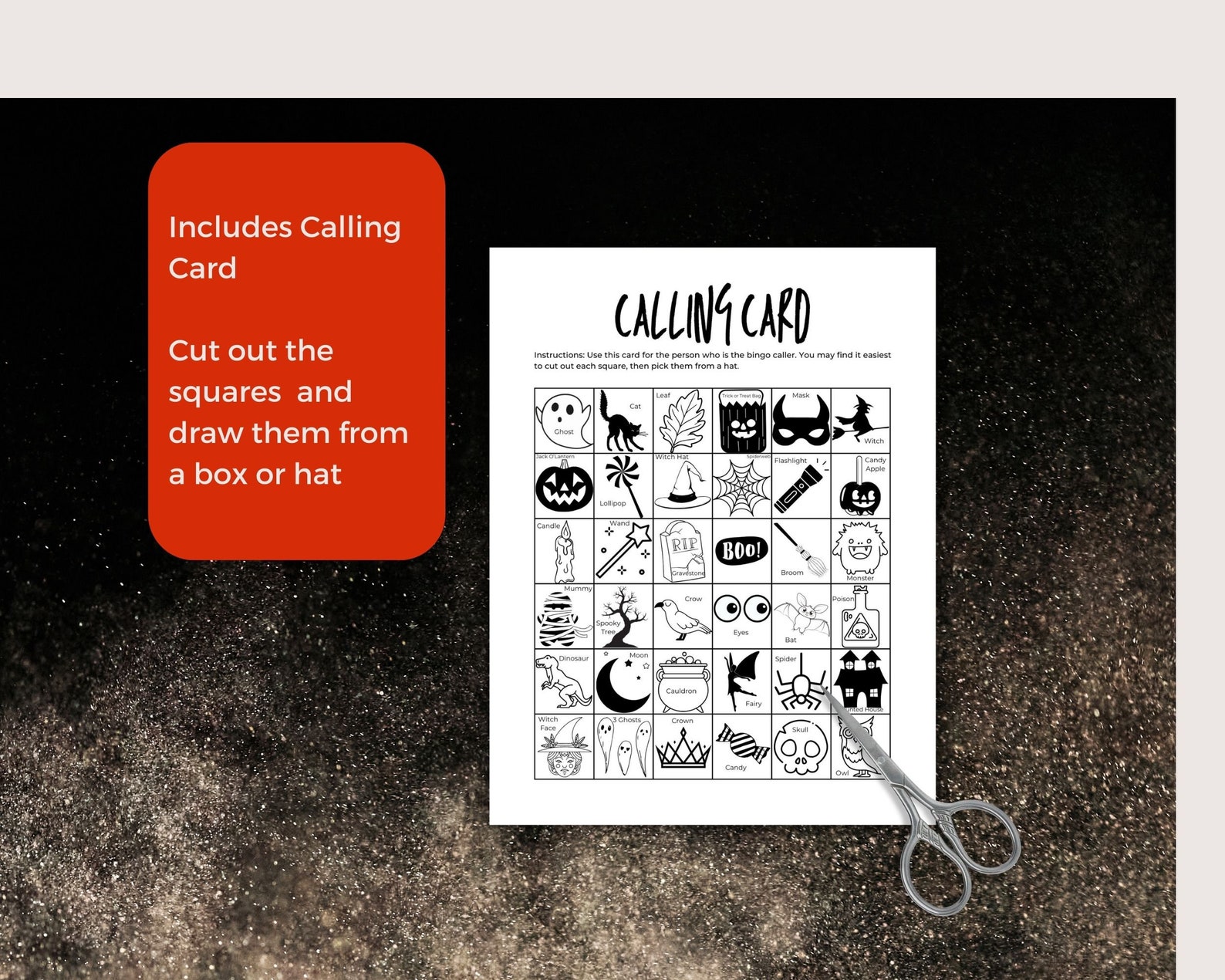 Printable Halloween Bingo Game Black and White - Etsy Canada