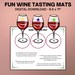 Printable Wine Tasting Mats for Fun Wine Tasting at Home - Etsy