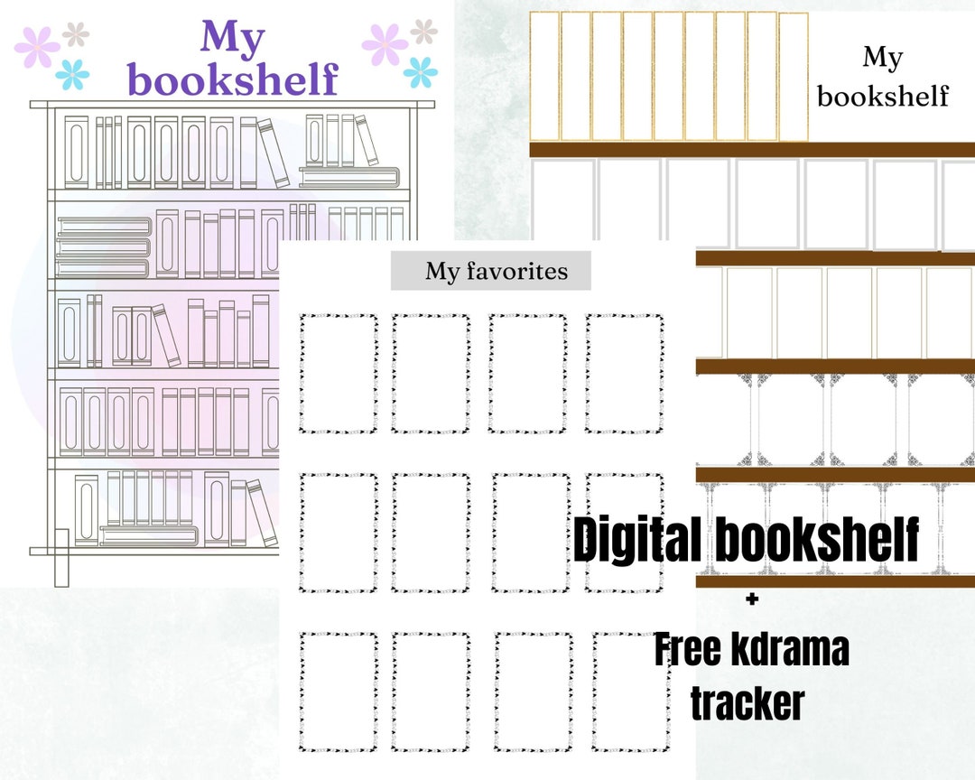 My Book Shelf, Digital Bookshelf Tracker, Journal, Novels Tracker in ...