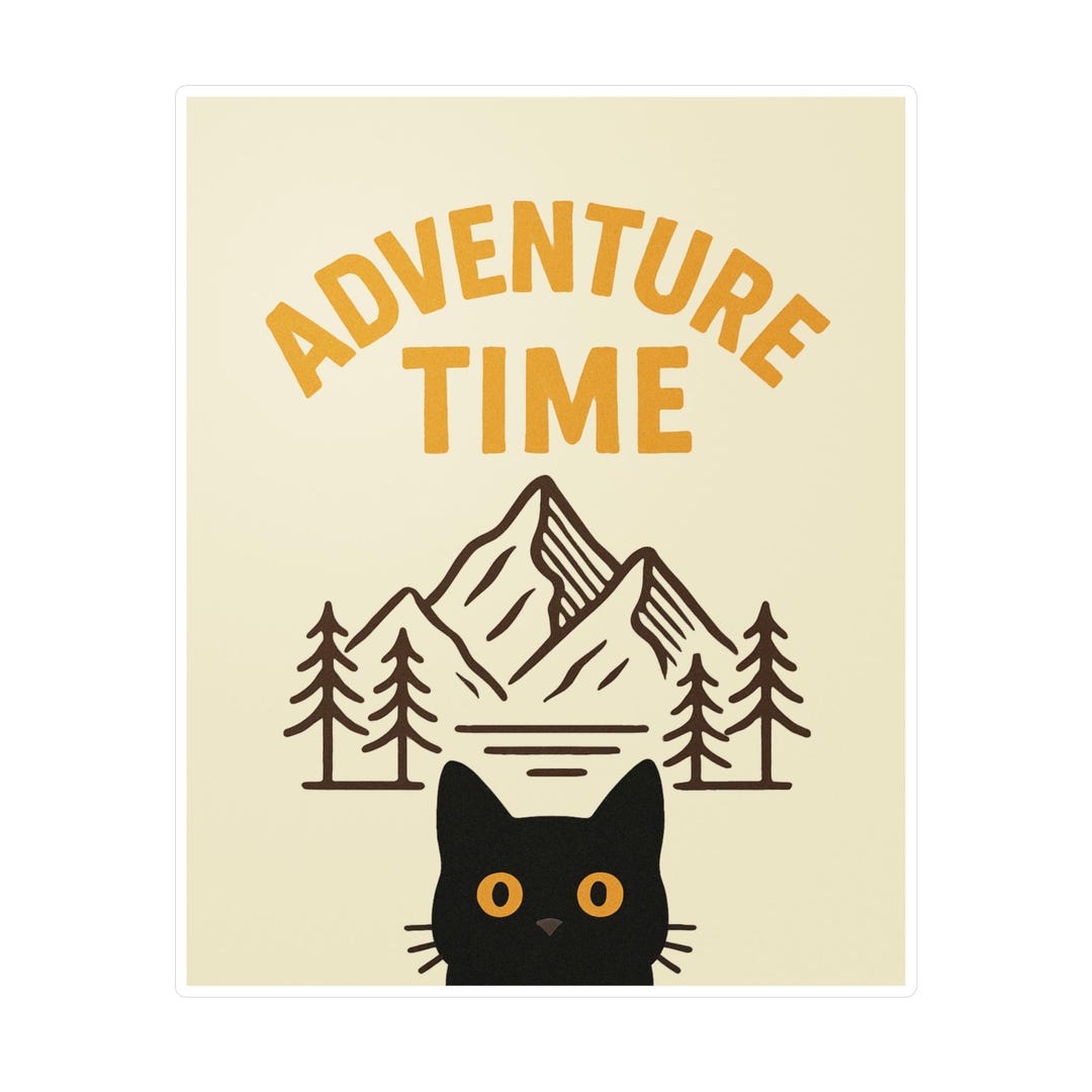 Adventure Time Cat Vinyl Decal, Adorable Cat Sticker, Nature Lover Gift ...