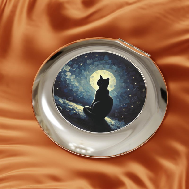 Cat Compact Mirror - Etsy