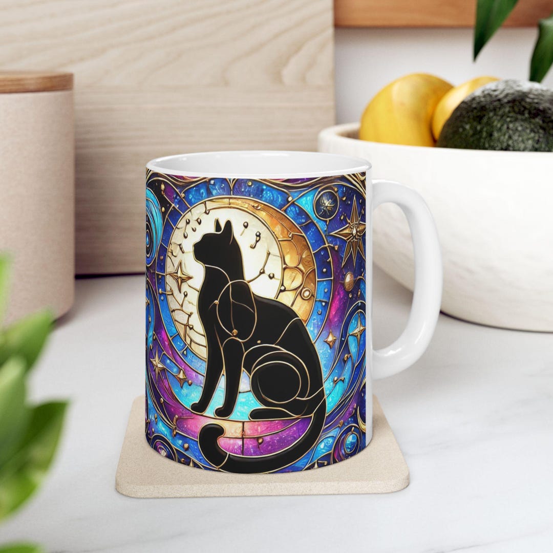 Magic Moon Cat Coffee Mug: Cat Lover Gift - Etsy