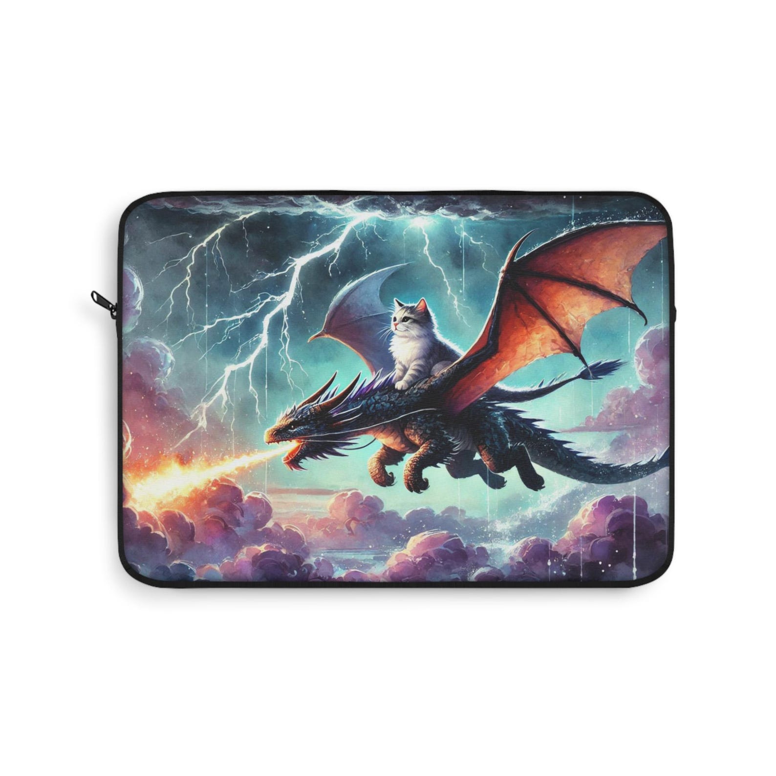 Dragon Cat Laptop Sleeve: Protective Polyester Case for Cat Lovers - Etsy