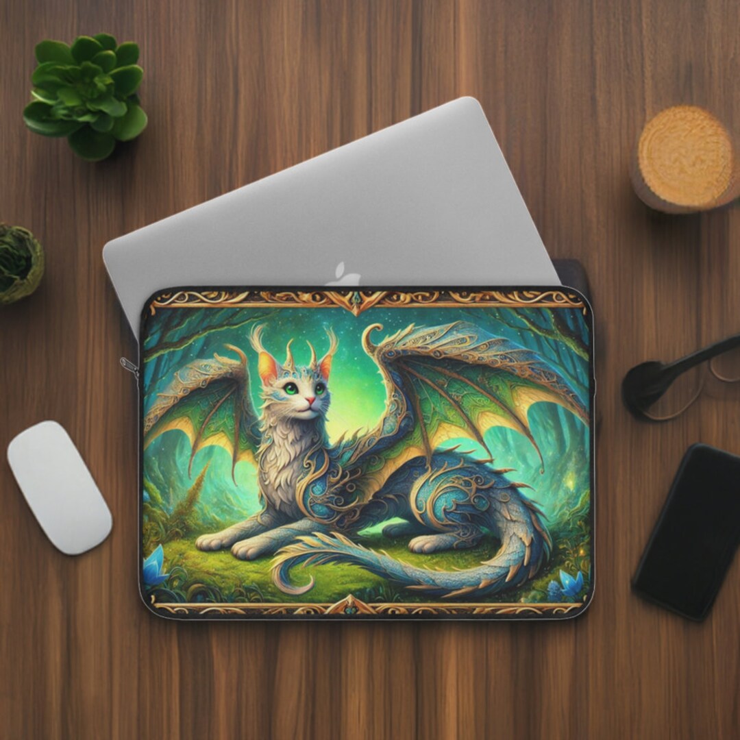Cragon - Cat Dragon - Cat Lover - Laptop Sleeve - Etsy