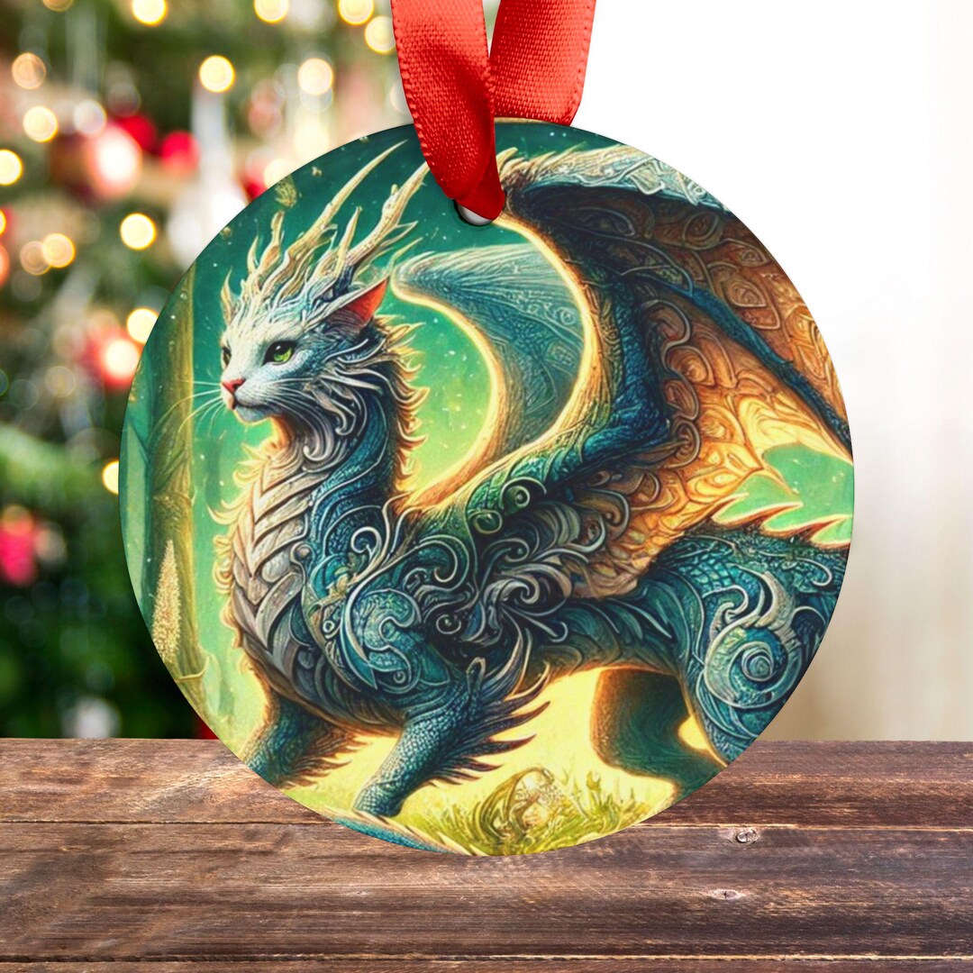 The Magical Cragon - Cat Dragon - Ornament - Etsy