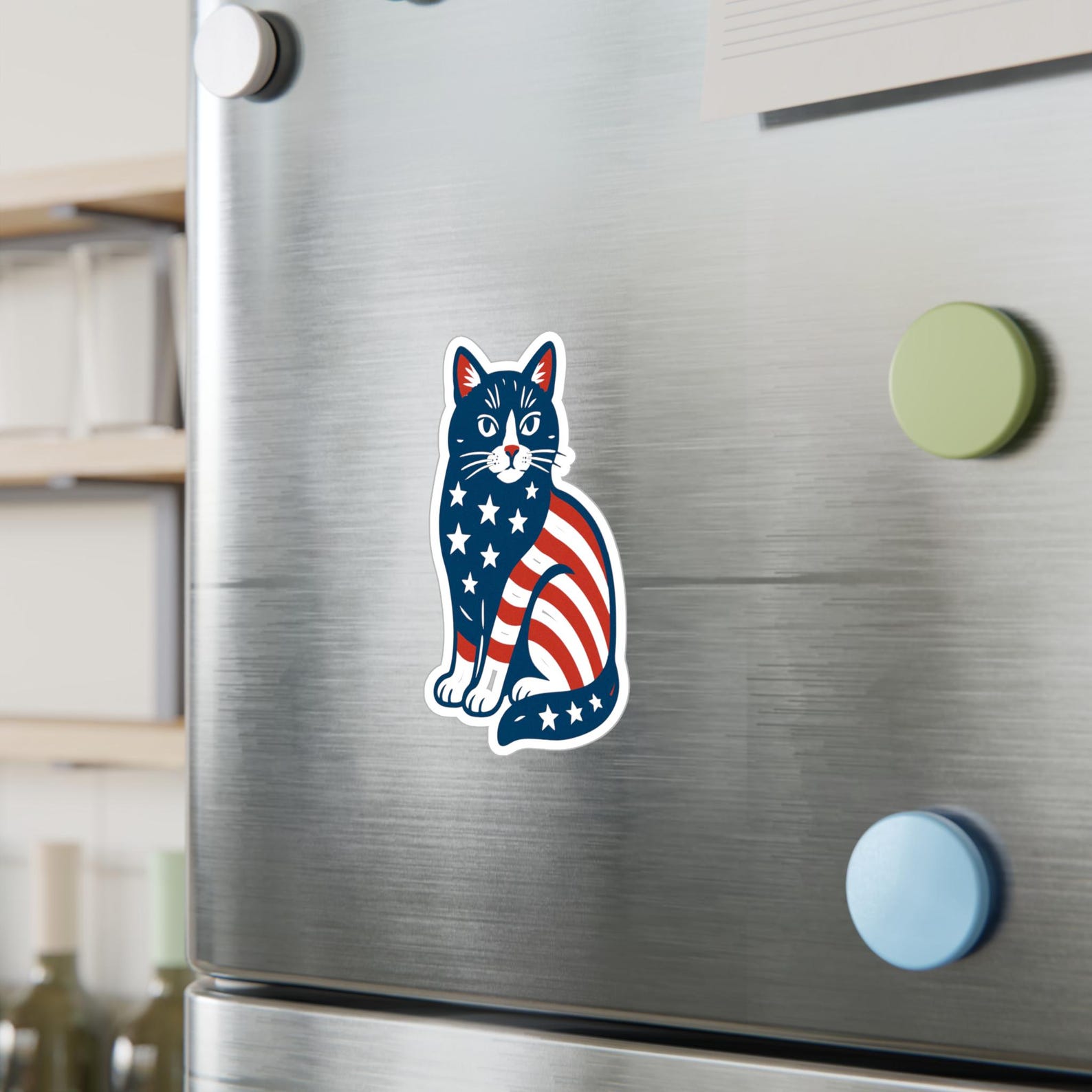 Patriotic Cat Decals: USA Stars & Stripes Vinyl Stickers - Etsy