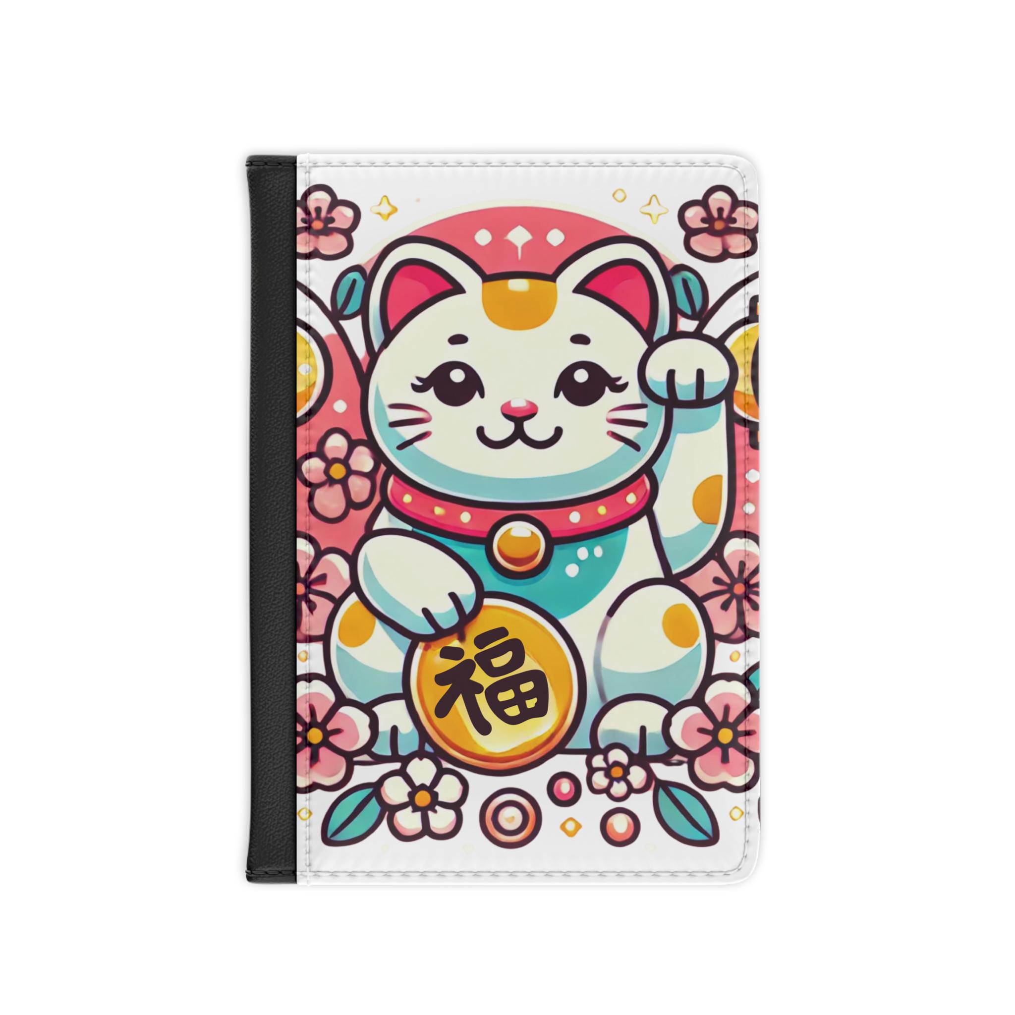 Lucky Cat Passport Cover: Faux Leather Travel Case - Etsy