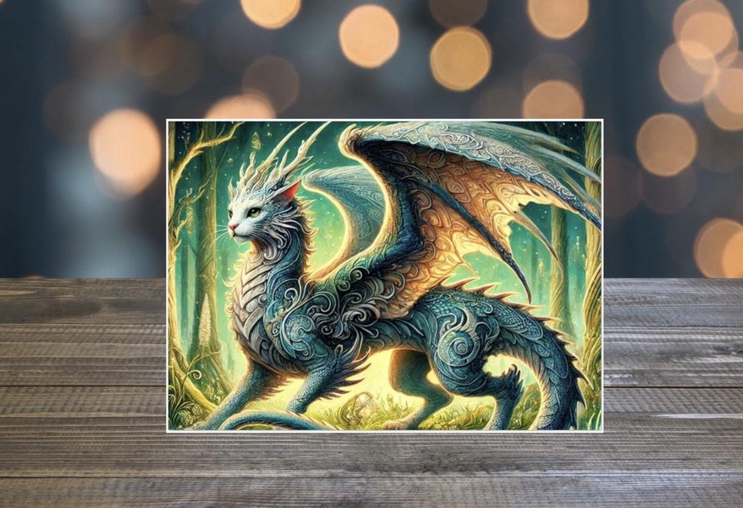 The Cragon - Cat Dragon - Pack of 10 - Blank Greeting Cards - Etsy