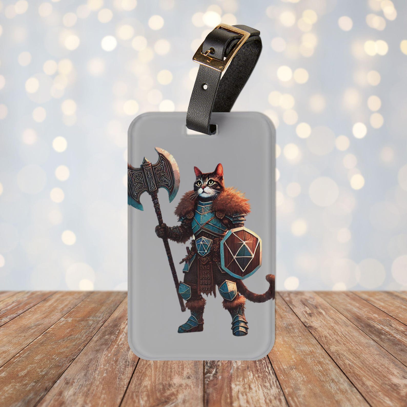 Dungeons and Dragons Cat Warrior Luggage Tag Travel Gift - Etsy