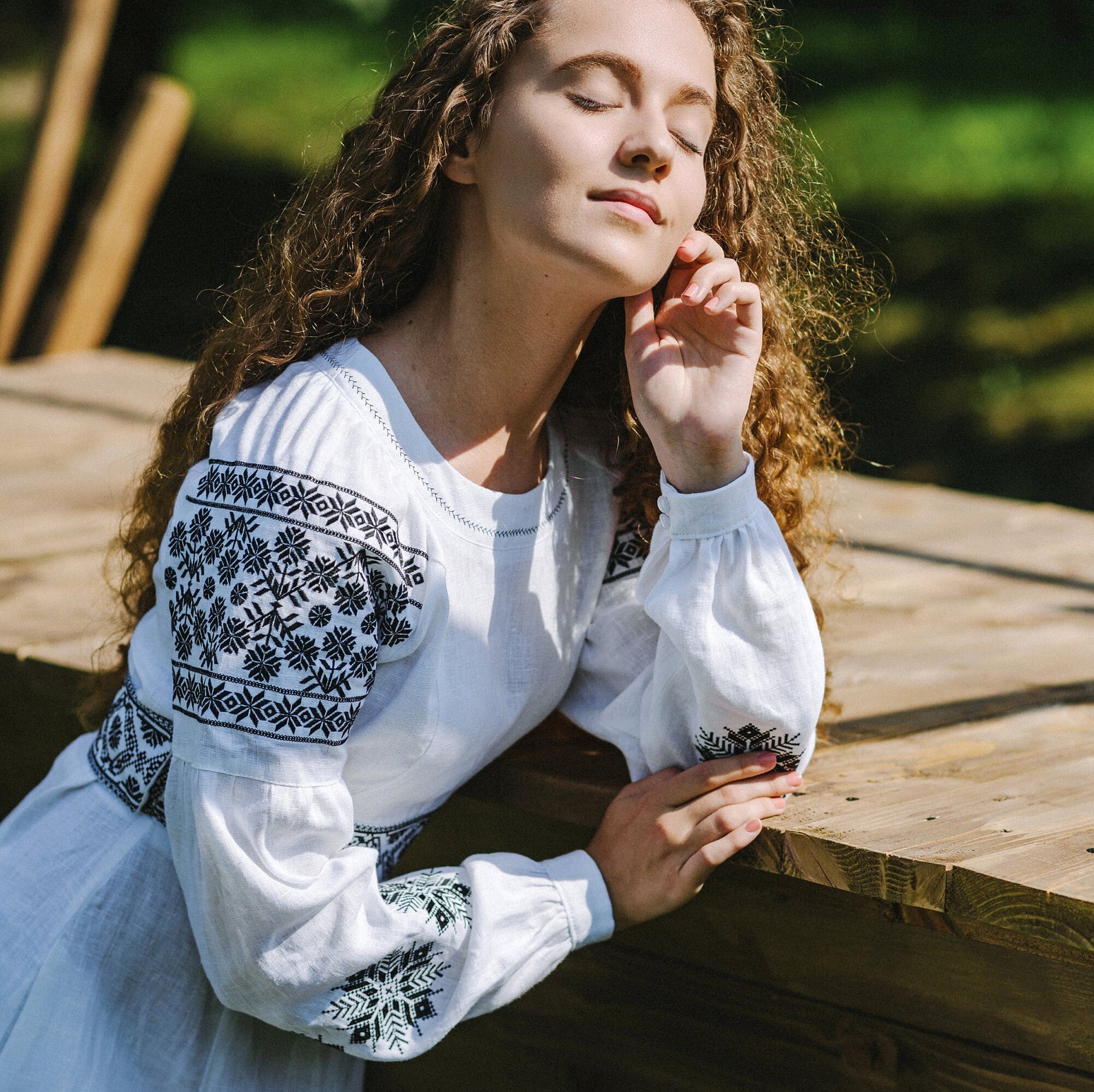 Stylish Embroidered Green Linen Dress With Ukrainian Embroidery, Linen ...