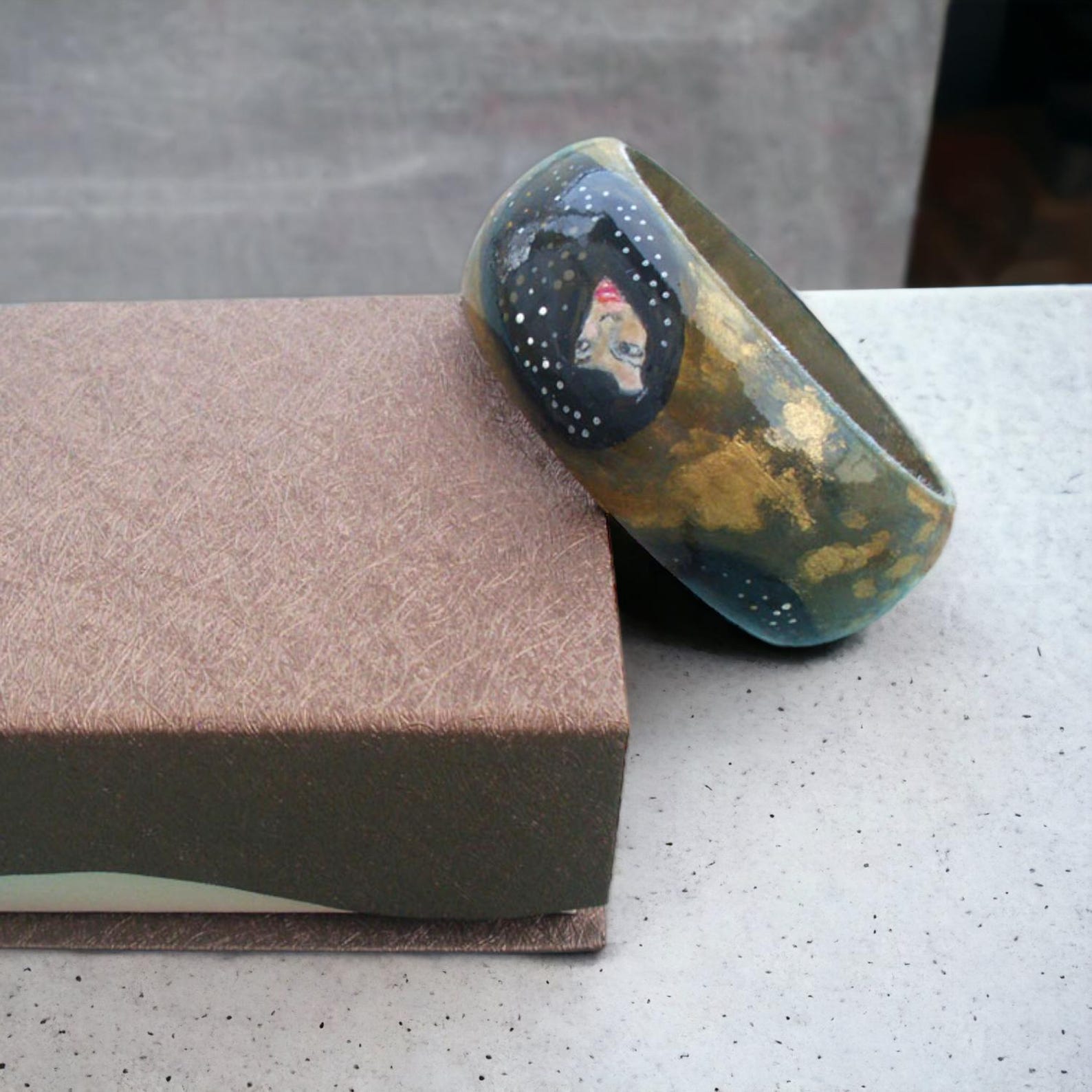 Wooden Bracelet sirens, Klimt Inspired Bracelet, Handmade Bracelet ...