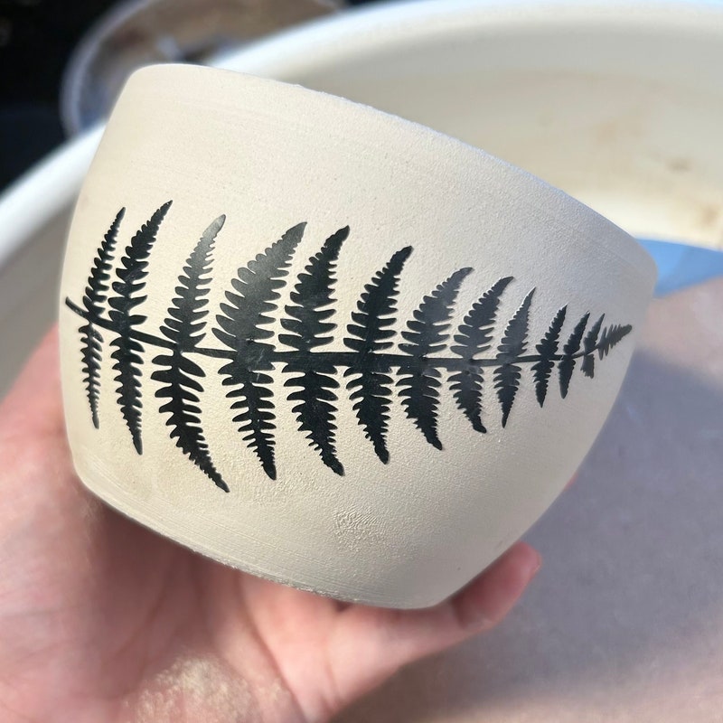 Leaf Stencil Pottery - Etsy