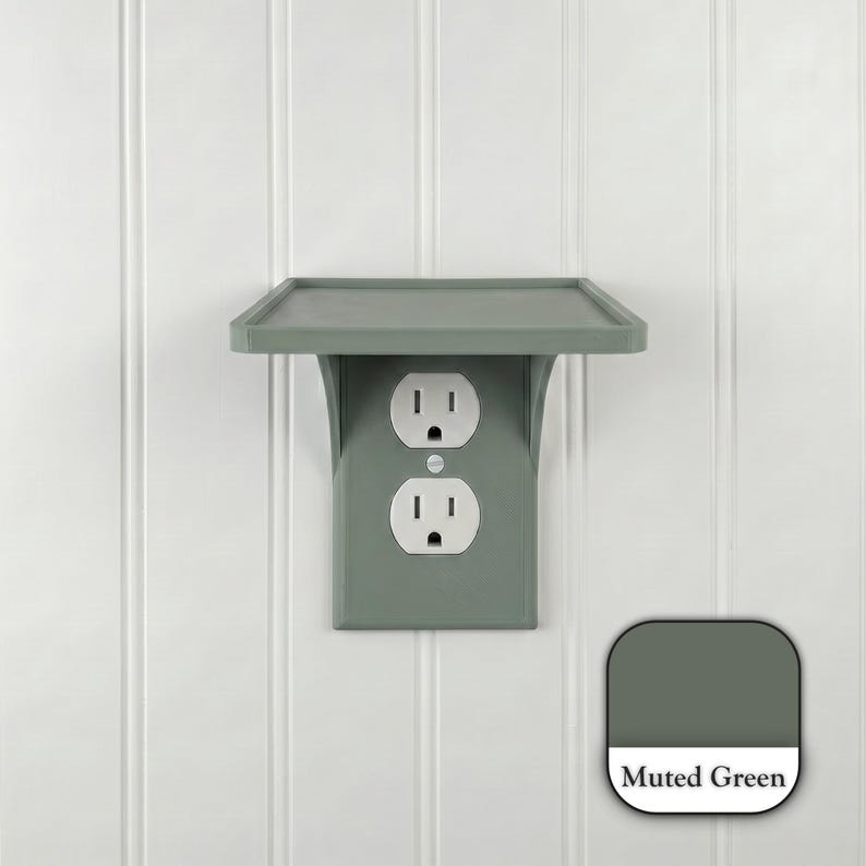 Outlet Shelf for Duplex Outlets – Wall Plate Organizer for Phones ...