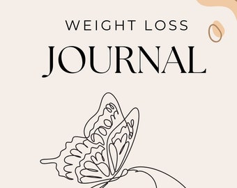 Weight Loss Journal Digital Download Print, Diet and Exercise Goals ...