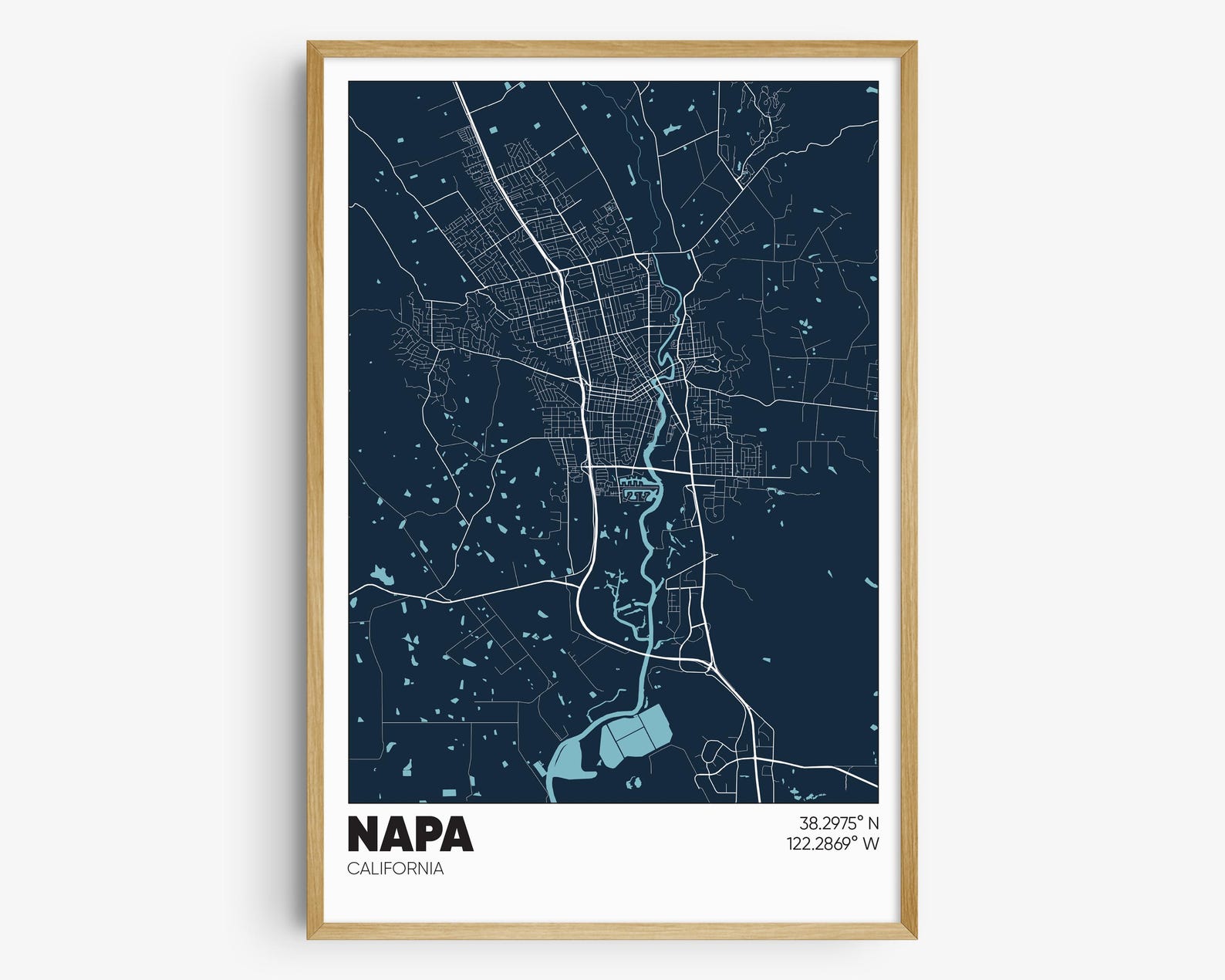 Napa Map Print, California Wall Art, Napa CA Poster - Etsy