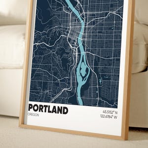 Portland Oregon Map Print, Oregon Wall Art, Portland OR Poster - Etsy