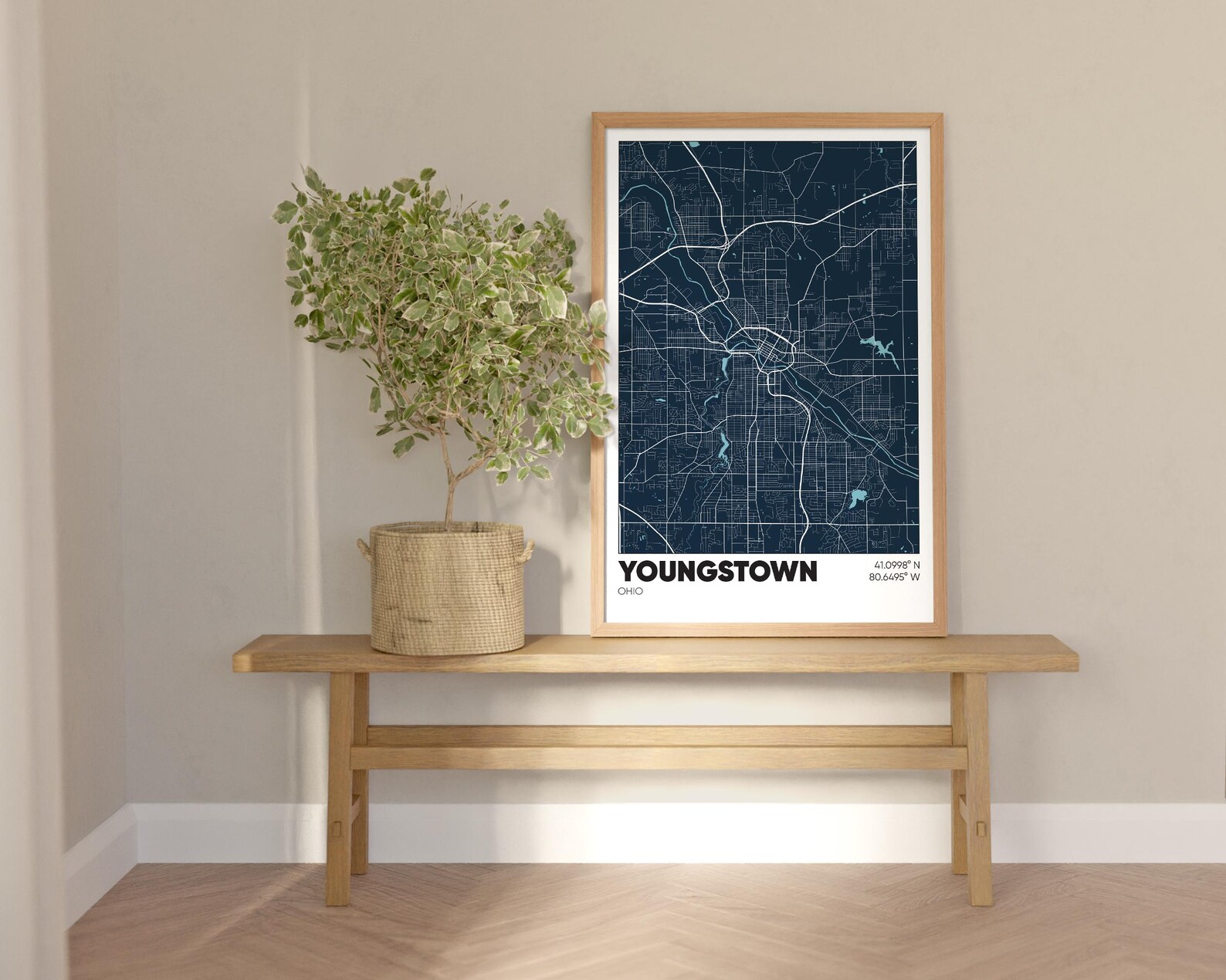 Youngstown OH Map Print, Ohio Wall Art, Youngstown OH Poster - Etsy