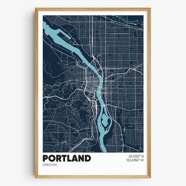 Portland Map - Etsy