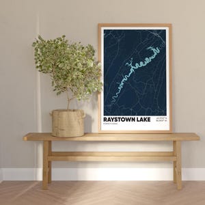 Raystown Lake Map Print, Pennsylvania Wall Art, Raystown Lake PA Poster ...
