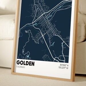 Golden CO Map Print, Colorado Wall Art, Golden CO Poster - Etsy