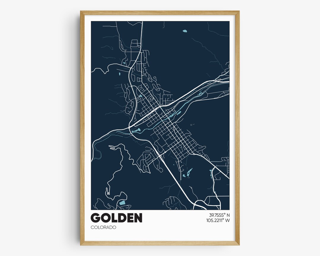 Golden CO Map Print, Colorado Wall Art, Golden CO Poster - Etsy