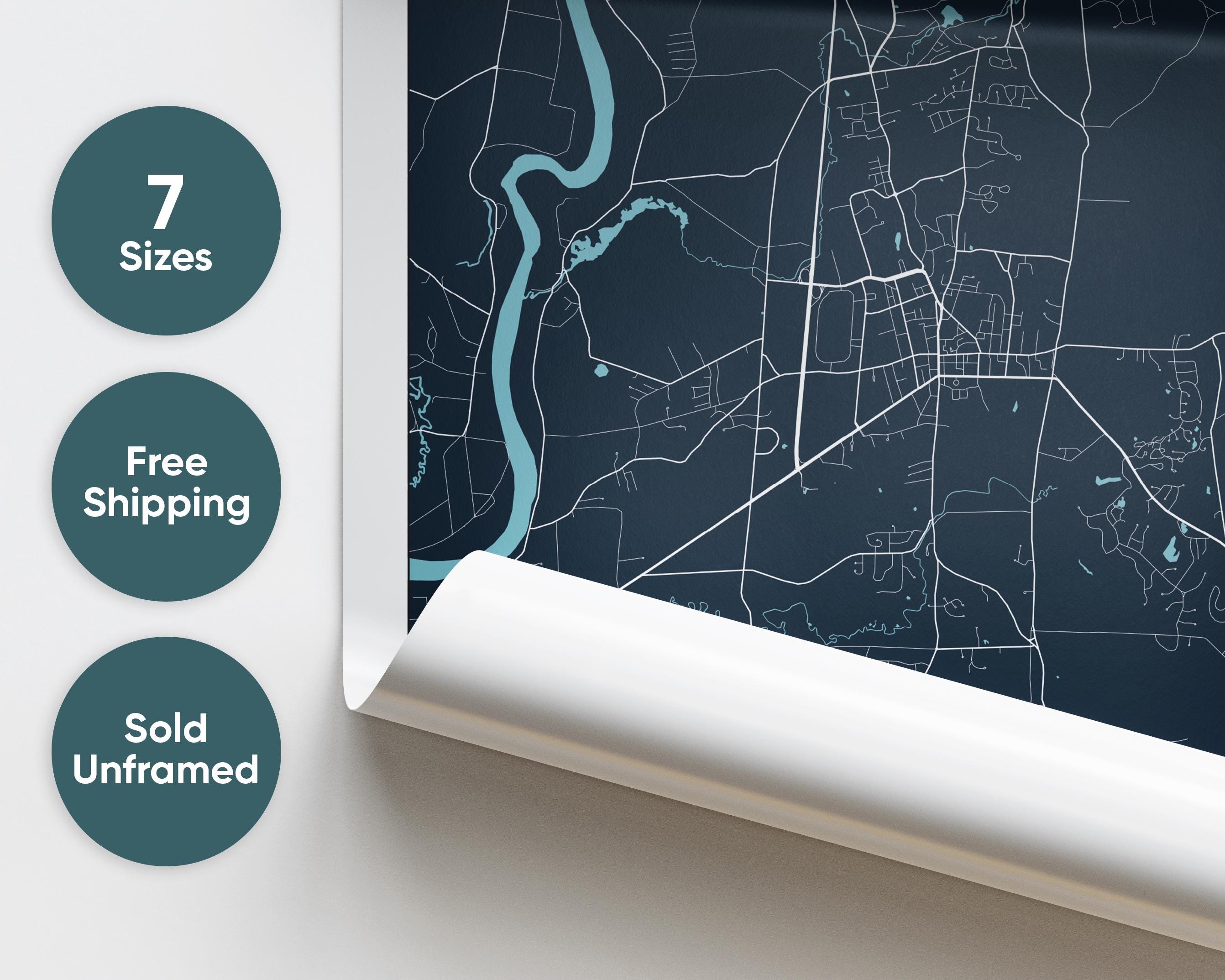 Amherst Map Print, Massachusetts Wall Art, Amherst MA Poster - Etsy