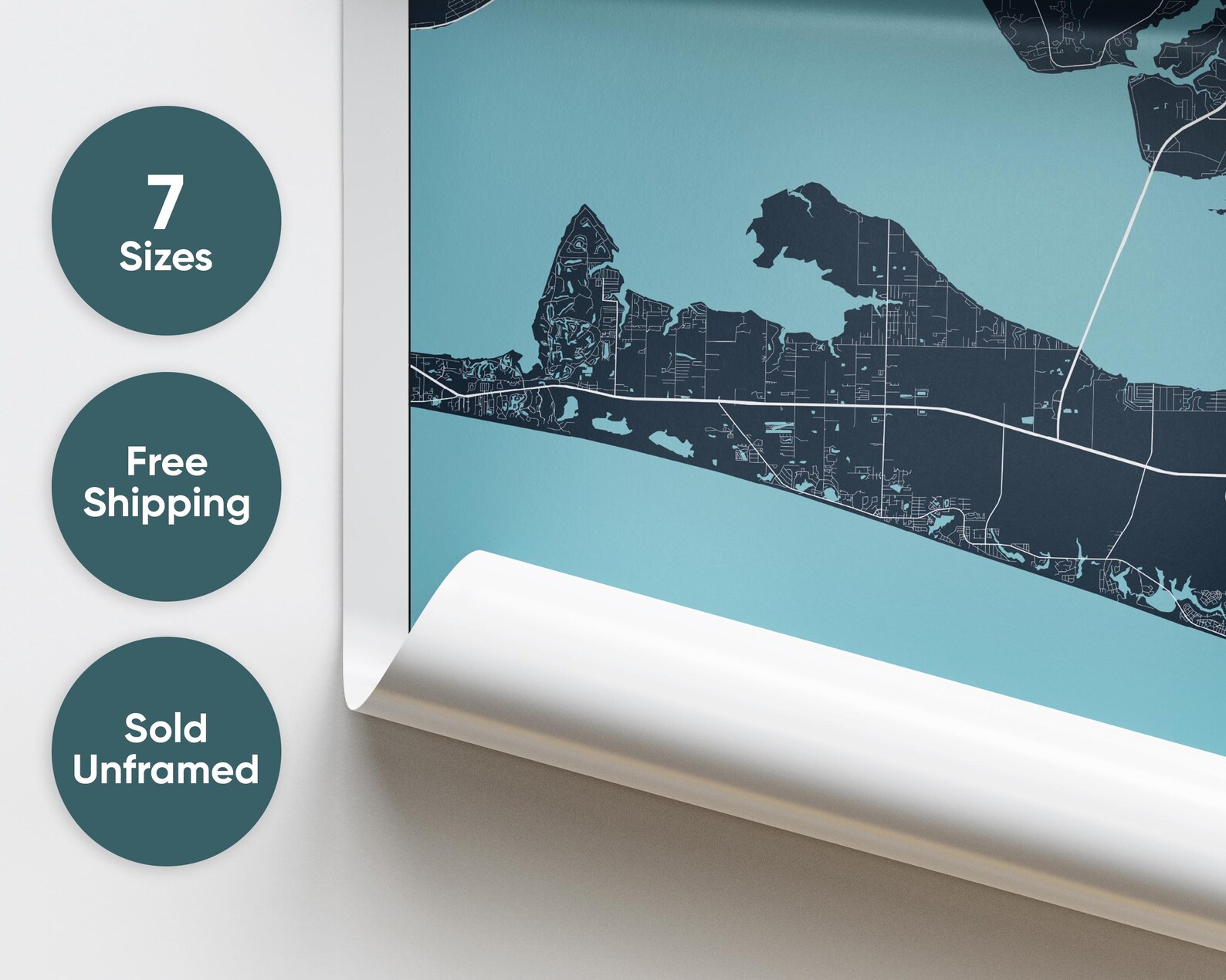 Santa Rosa Beach Map Print, Florida Wall Art, Santa Rosa Beach FL ...