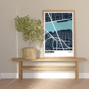 Dumbo Brooklyn Map Print, New York City Wall Art, NYC Neighborhood ...