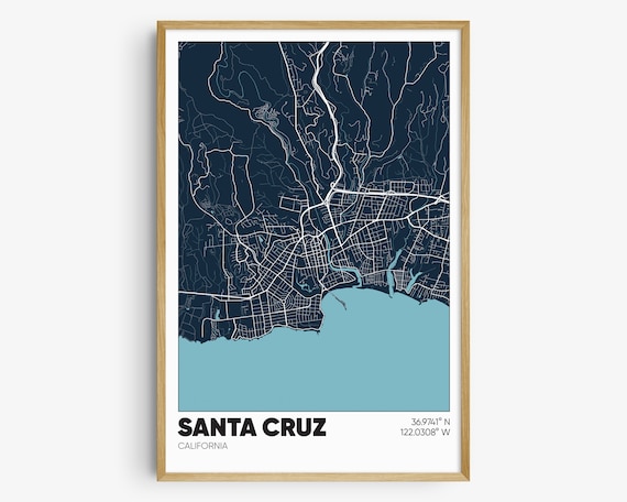 Mapa De Santa Cruz, California