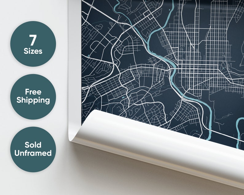 Reading PA Map Print, Pennsylvania Wall Art, Reading PA Poster - Etsy
