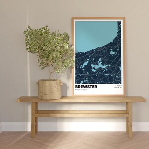 Brewster MA Map Print, Cape Cod Wall Art, Brewster Massachusetts Poster ...