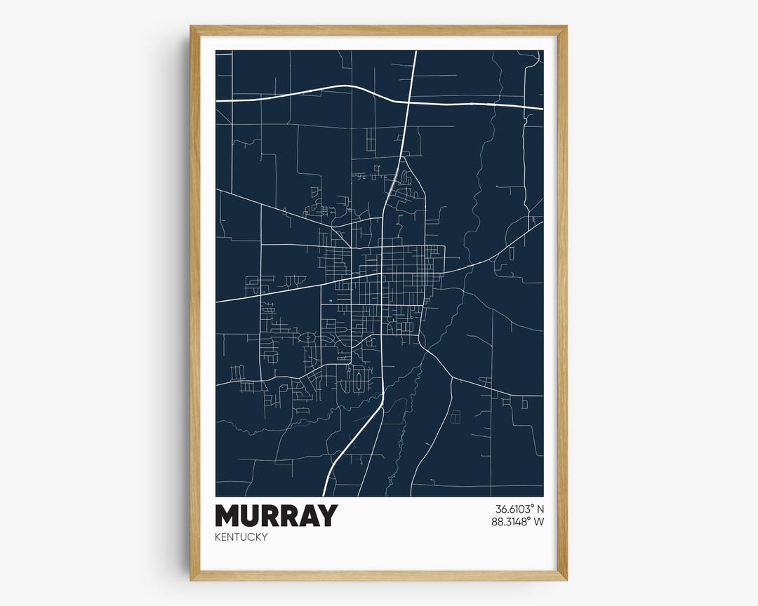 Murray KY Map Print, Kentucky Wall Art, Murray Kentucky Poster - Etsy