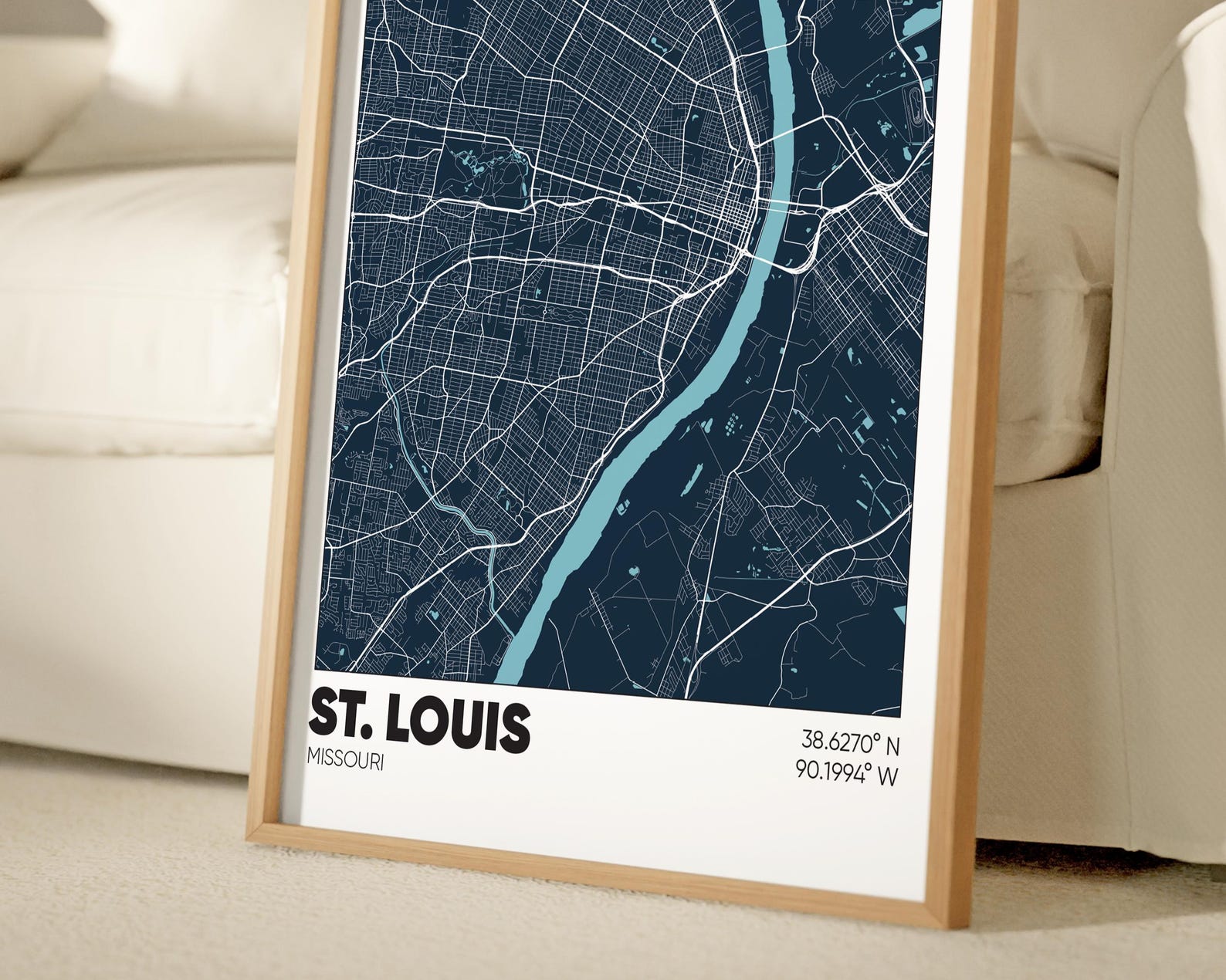 St Louis Map Print, Missouri Wall Art, St Louis MO Poster - Etsy