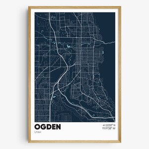 Ogden Map Print, Utah Wall Art, Ogden UT Poster - Etsy