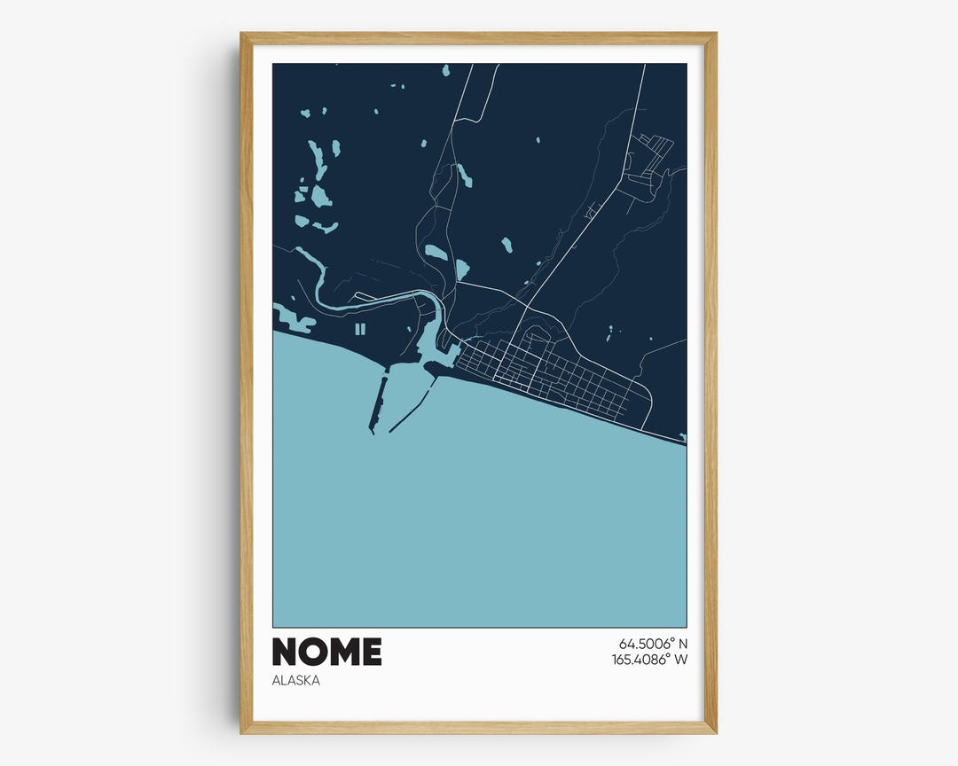 Nome AK Map Print, Alaska Wall Art, Nome Alaska Poster - Etsy