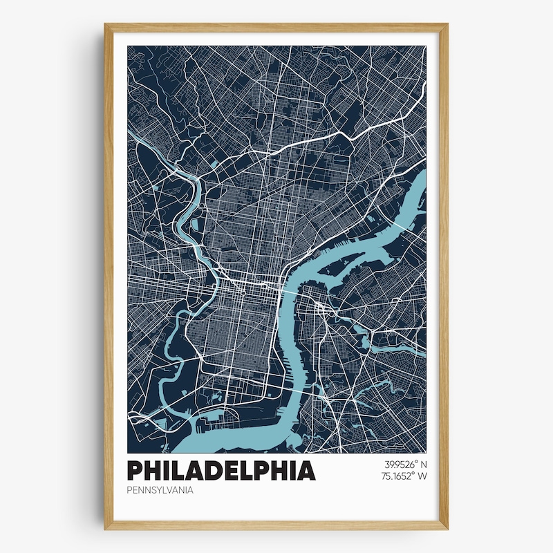Philly Map - Etsy
