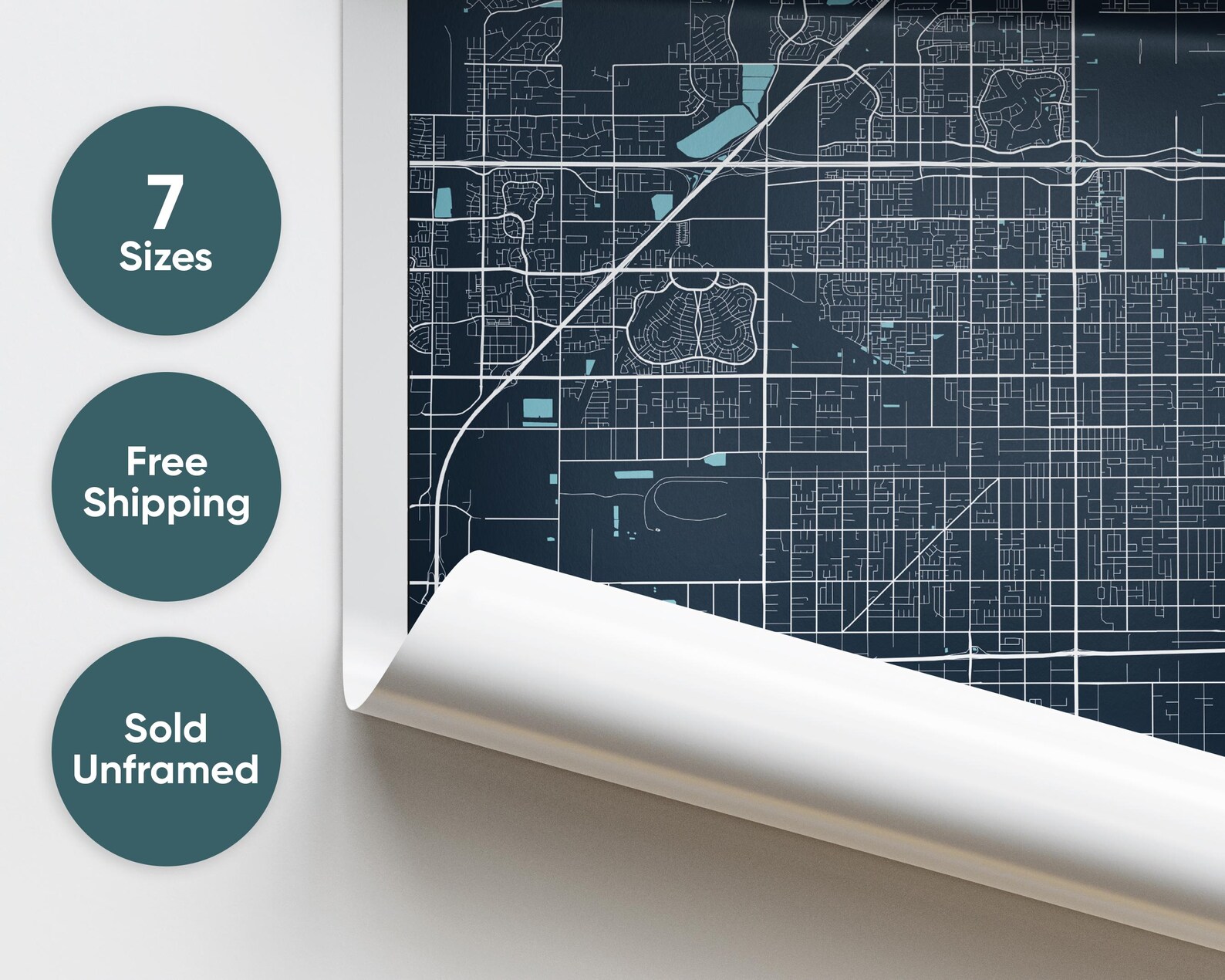 Fontana Map Print, California Wall Art, Fontana CA Poster - Etsy