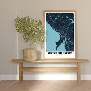 Croton-on-hudson Map Print, New York Wall Art, Croton-on-hudson NY ...