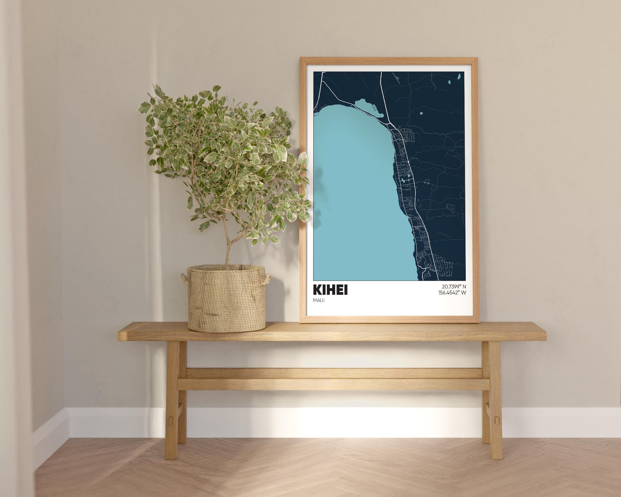 Kihei HI Map Print, Maui Wall Art, Kihei Hawaii Poster - Etsy