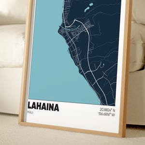 Lahaina HI Map Print, Maui Wall Art, Lahaina Hawaii Poster - Etsy