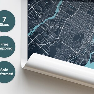 Montreal Map Print, Canada Wall Art, Montreal Quebec Poster - Etsy