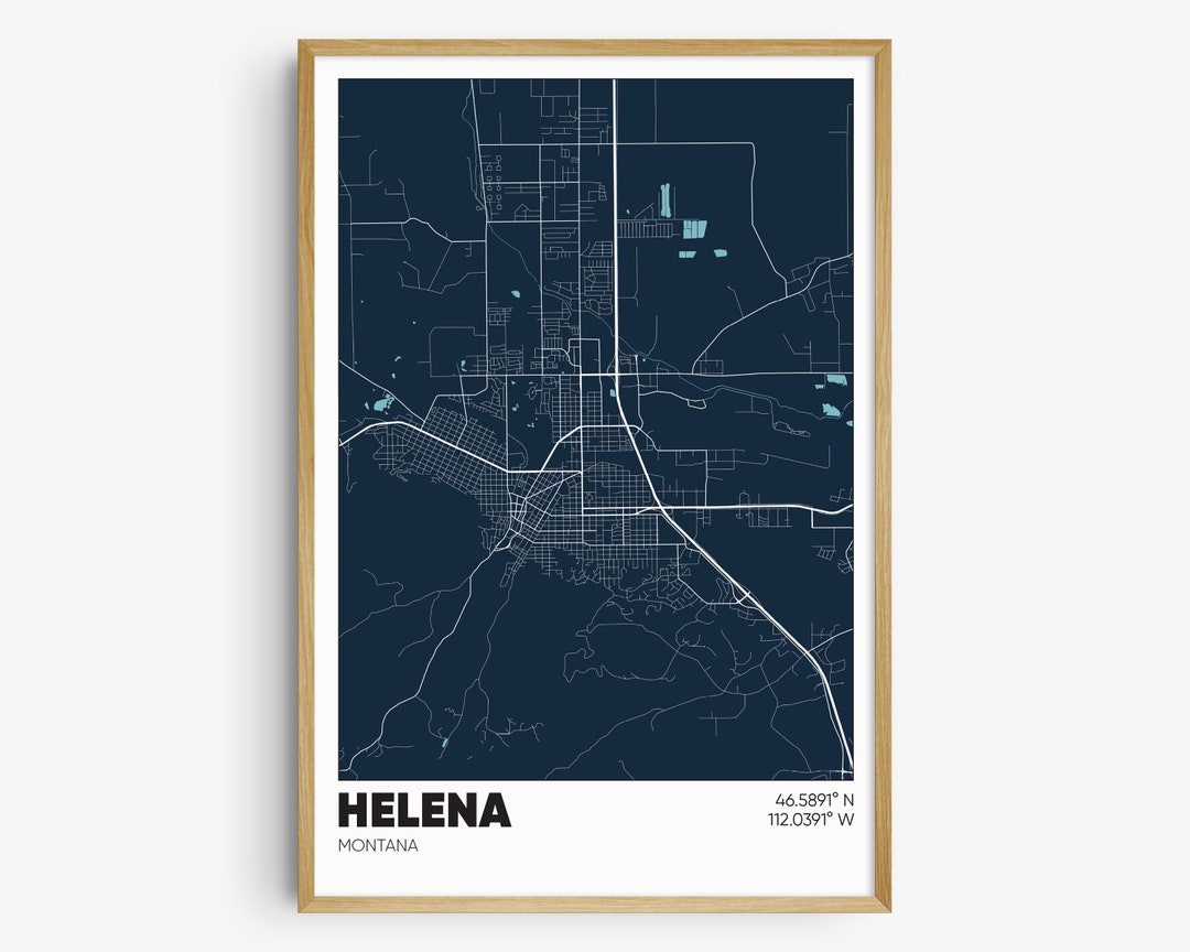 Helena Map Print, Montana Wall Art, Helena MT Poster - Etsy