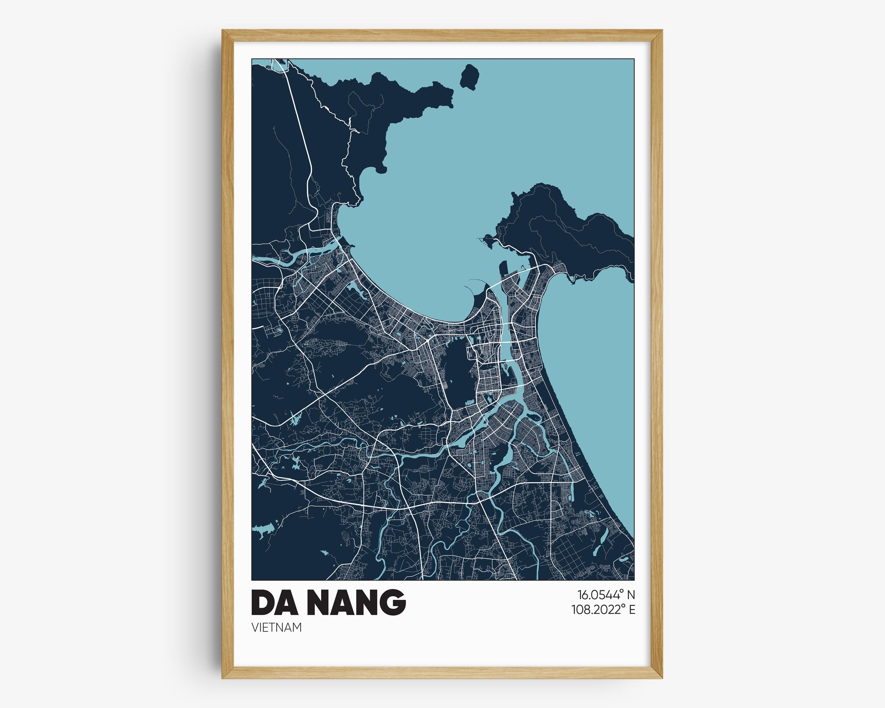 Da Nang Map Print, Vietnam Wall Art, Da Nang Vietnam Poster - Etsy