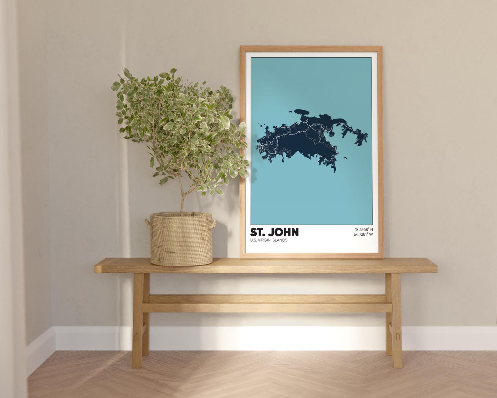 St John Map Print, Saint John Wall Art, US Virgin Islands Poster - Etsy