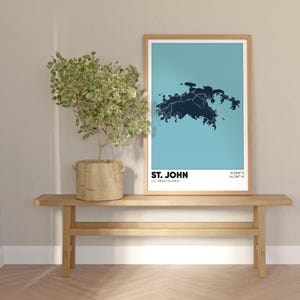 St John Map Print, Saint John Wall Art, US Virgin Islands Poster - Etsy
