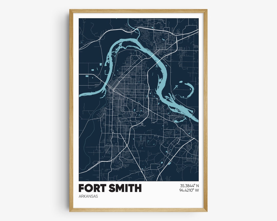 Fort Smith Map Print, Arkansas Wall Art, Fort Smith AR Poster - Etsy